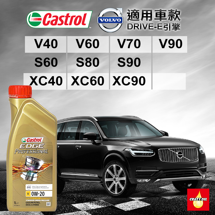 Castrol EDGE Professional V 0W20 全合成機油 VOLVO認證 | 瘋油網