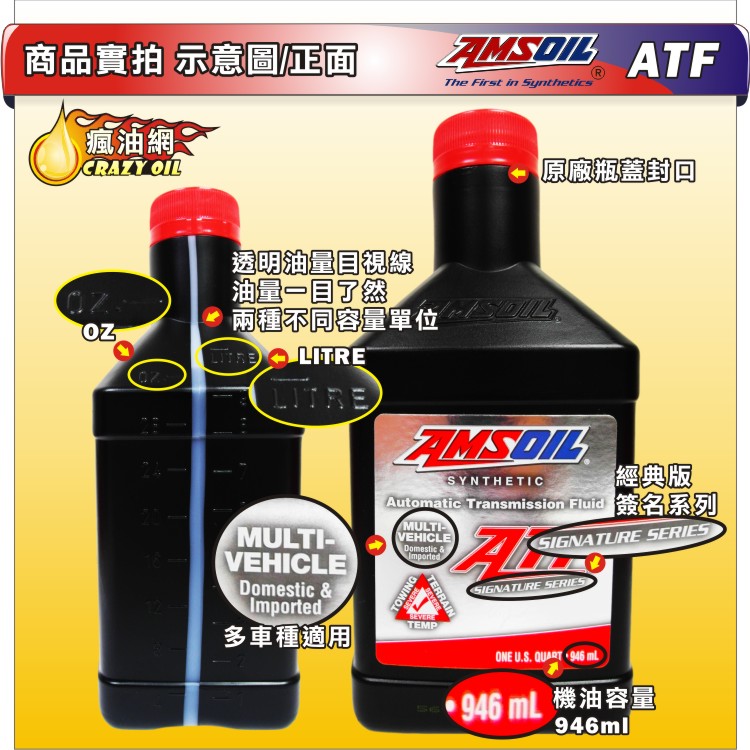 AMSOIL ATF MULTI-VEHICLE 經典版 多車種自動變速箱油 | 瘋油網